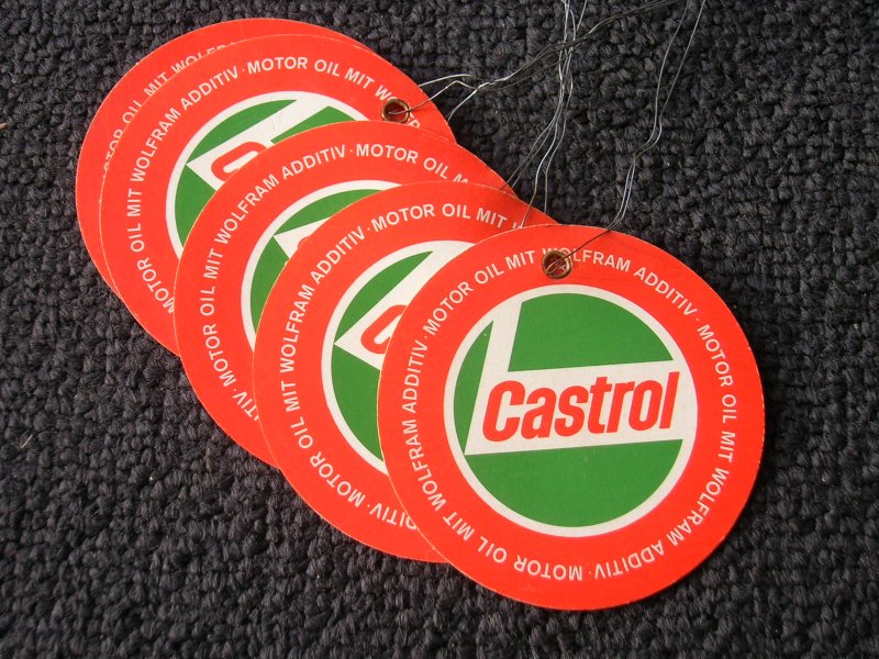 Purchase CASTROL OIL CHANGE TAG BADGE PORSCHE 356 911 MB 190 300 SL VW ...
