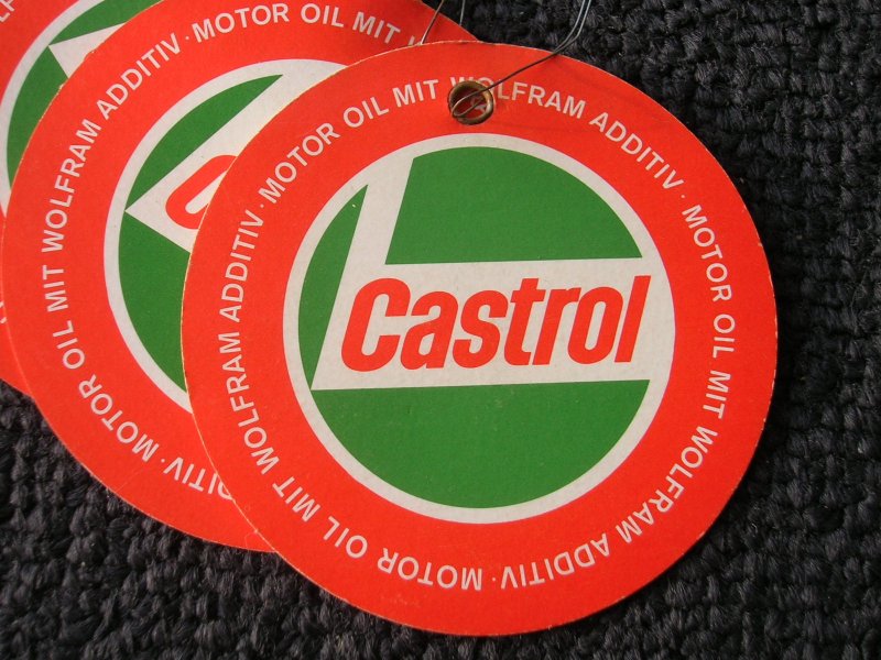 Purchase CASTROL OIL CHANGE TAG BADGE PORSCHE 356 911 MB 190 300 SL VW ...